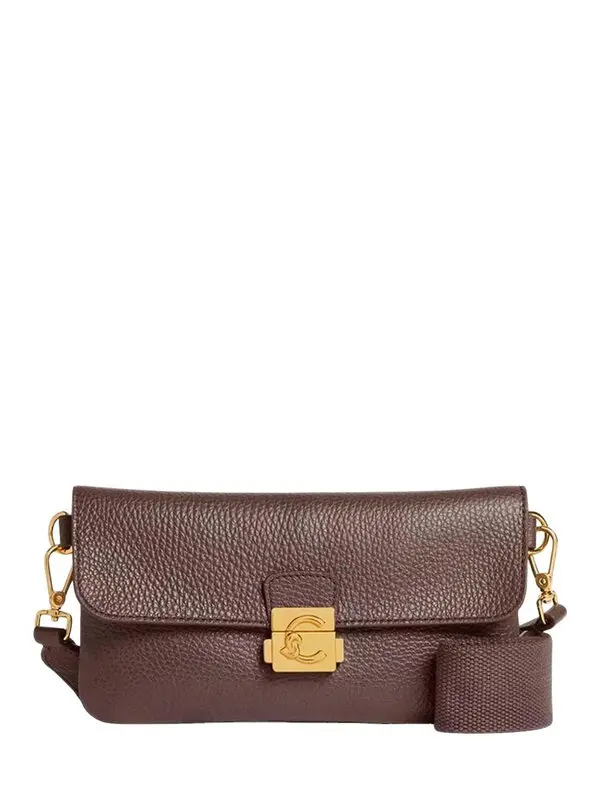 COCCINELLE Mini C-me Lock Cross Body Bag - Brown