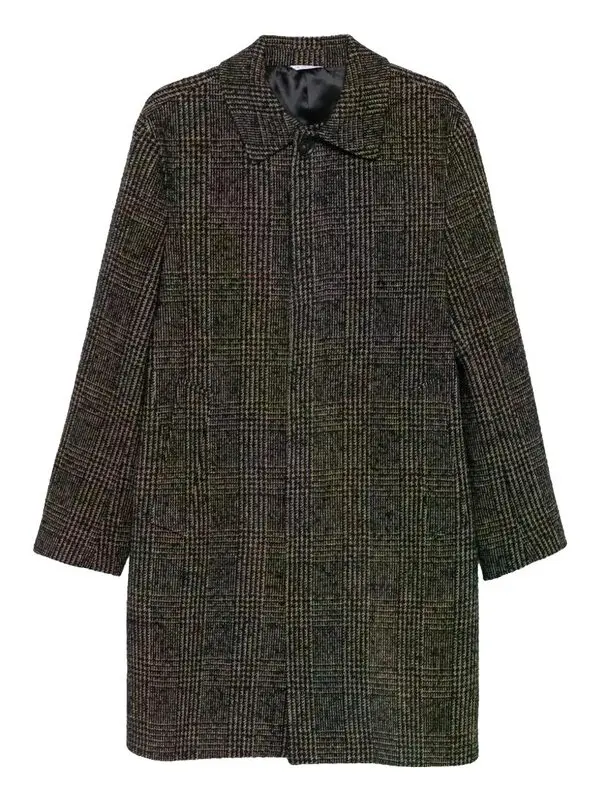 MANUEL RITZ Prince Of Wales Bouclé Coat - Blue