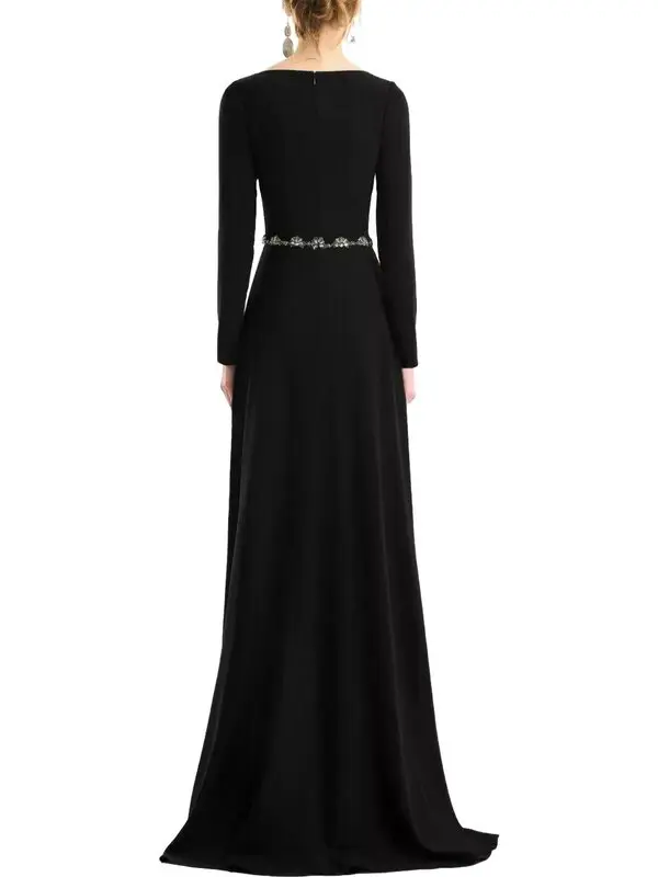 GEMY MAALOUF Bead-embellished Square-neck Dress - Black