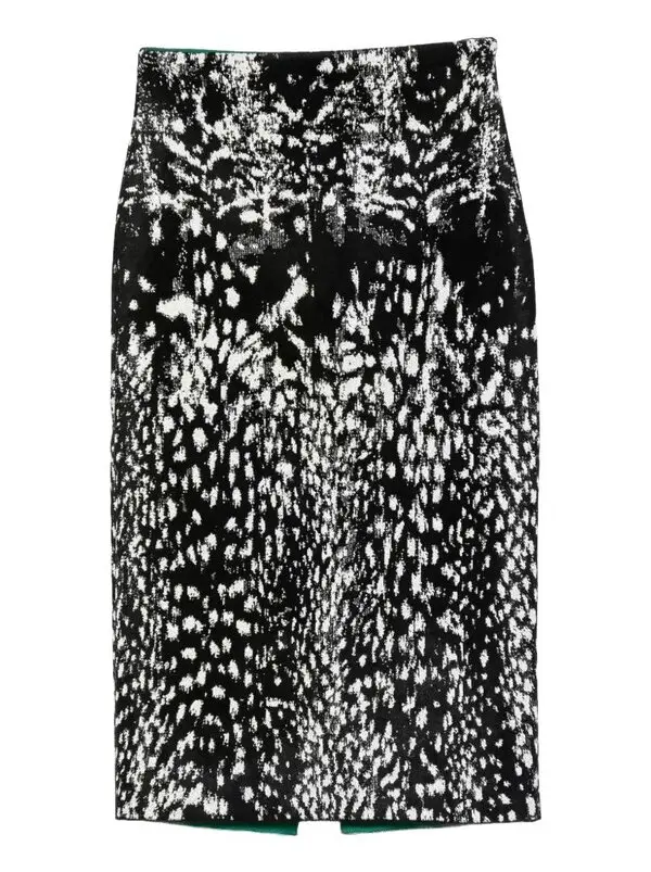TOM FORD Lynx Jacquard Midi Pencil Skirt - Black