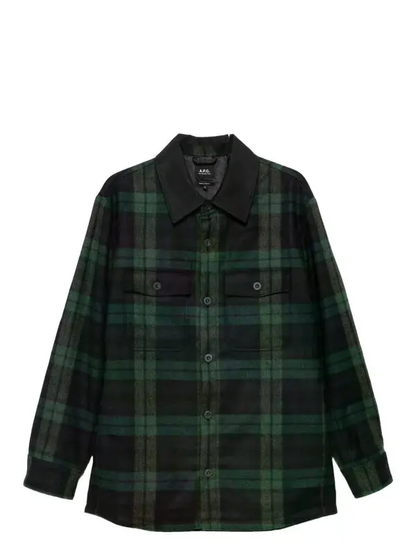 A.p.c. Mathis Checked Overshirt - Blue