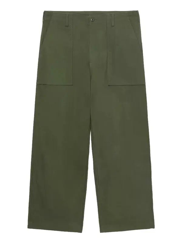Comme Des Garçons Belt-loop Patch-pocket Trousers - Green