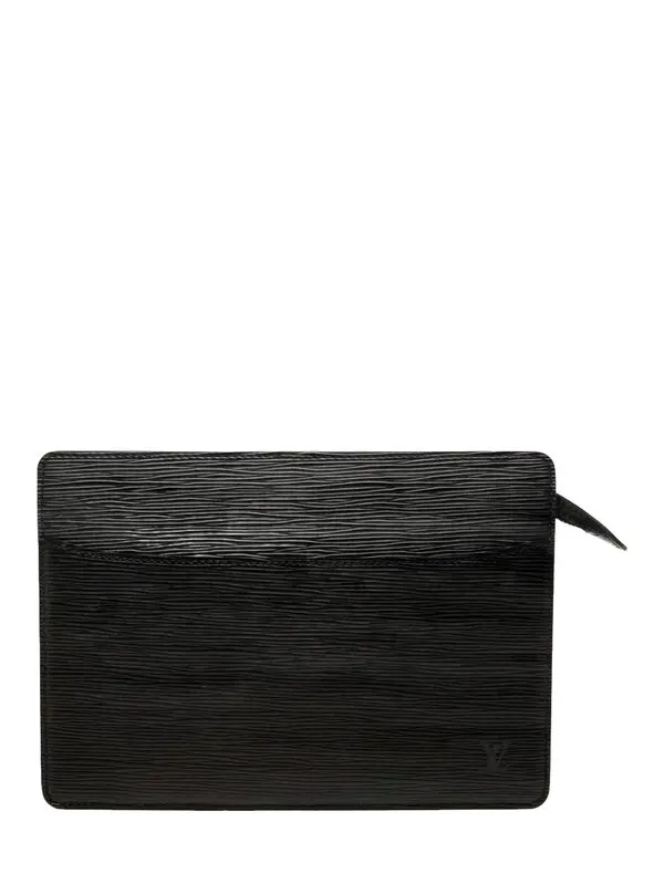 LOUIS VUITTON 2001 Epi Pochette Homme Clutch Bag - Black