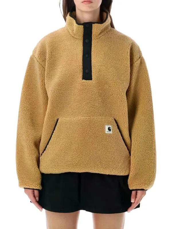 Carhartt Work In Progress Fleece Logo-patch Sweater - Neutrals