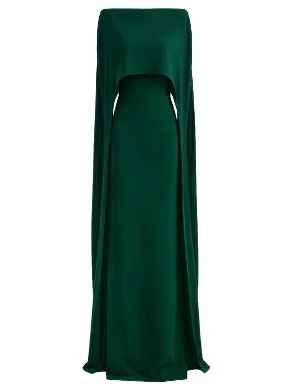 GEMY MAALOUF Cape-overlay Dress - Green
