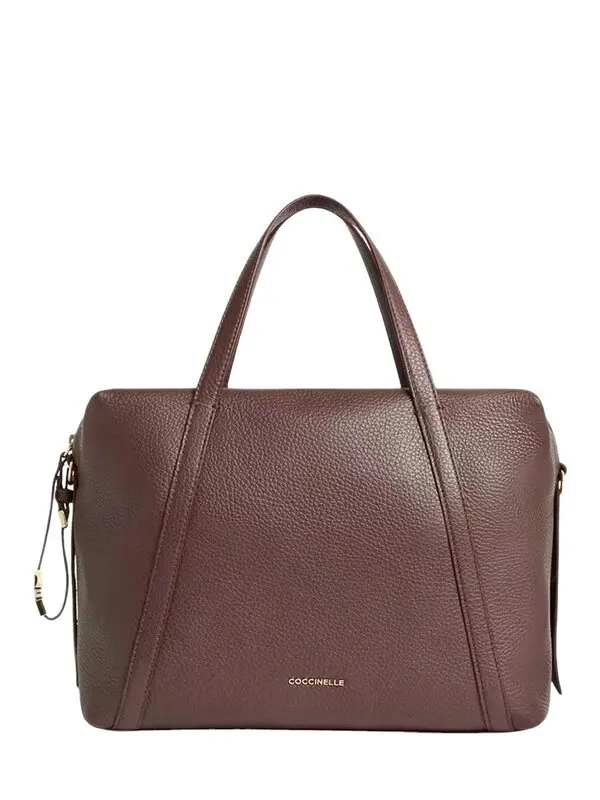 COCCINELLE Medium Nory Grained Leather Tote Bag - Red