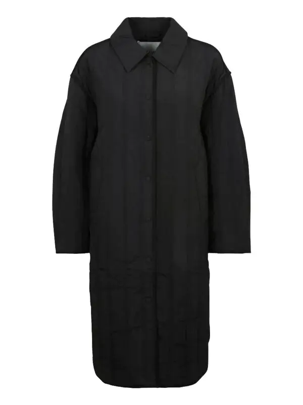 Closed Quilted Coat - Black