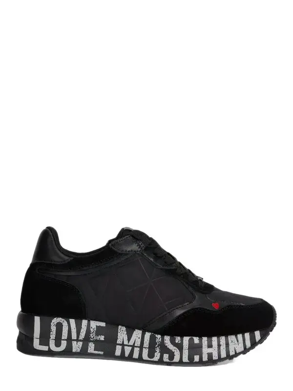 Moschino Logo-print Sneakers - Black