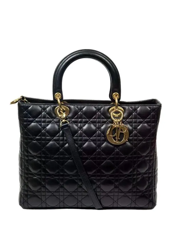Dior 2000s Quilted Shoulder Bag - Black