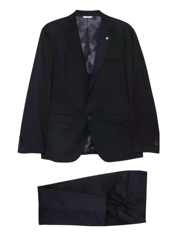 MANUEL RITZ Slim-fit Twill Suit - Blue