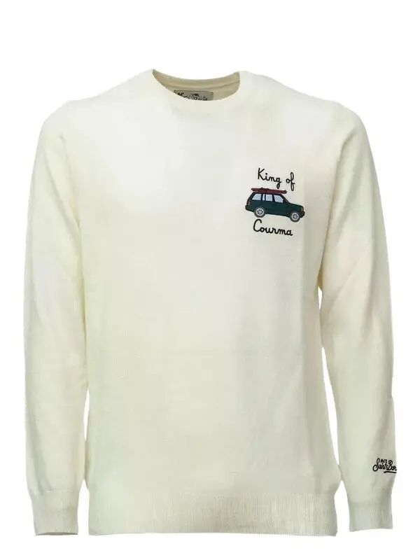 MC2 SAINT BARTH Embroidered Heron Sweater - Neutrals