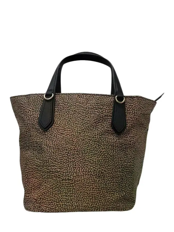 Borbonese B-escape Optyll-print Leather-trim Tote Bag - Neutrals