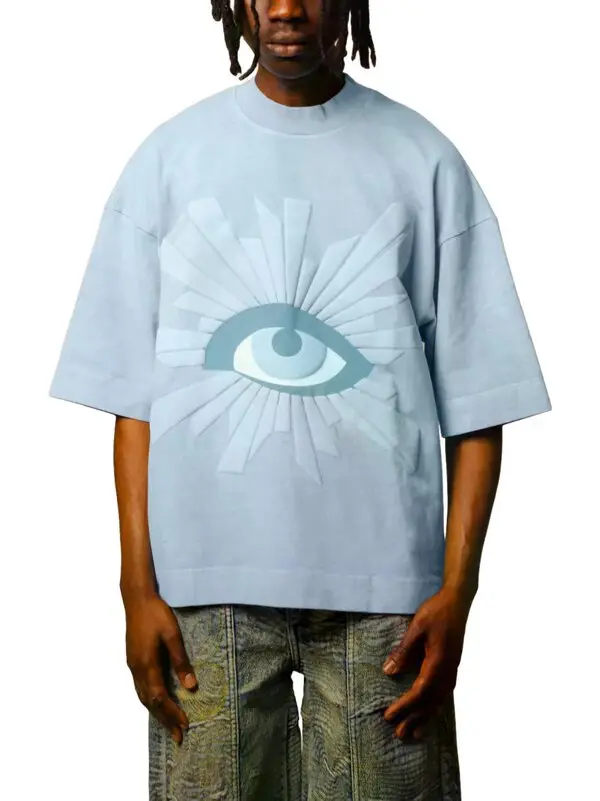 HOUSE OF ERRORS All-seeing Logo-print T-shirt - Blue