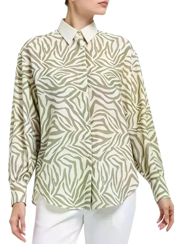 Brunello Cucinelli Zebra-print Shirt - Neutrals