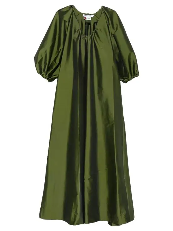 Bernadette George Puff-sleeve Maxi Dress - Green