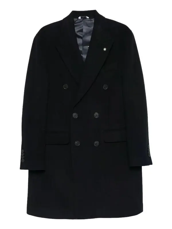 MANUEL RITZ Double-breasted Coat - Blue