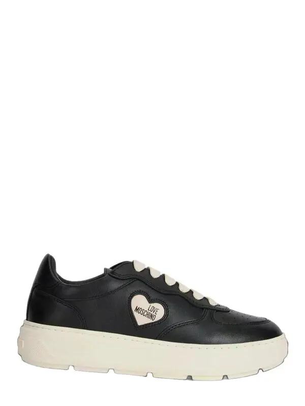Moschino Heart-patch Sneakers - Black