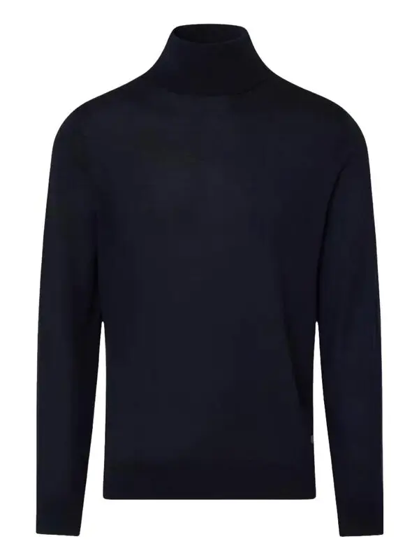 Liu Jo Turtleneck Sweater In Wool Merinos - Blue