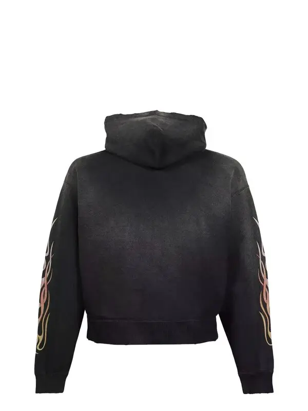 KAMIYA Flame Kmy Zip-up Hoodie - Black