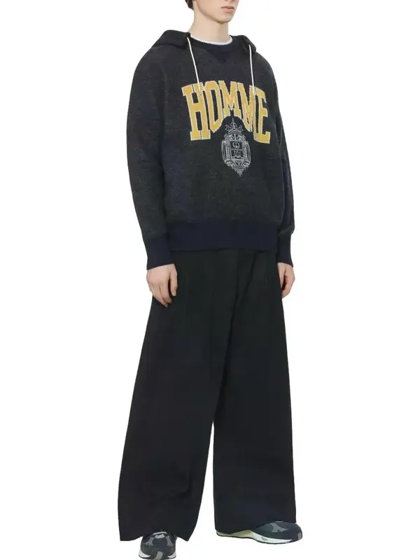 Comme Des Garçons Pleated Wide-leg Trousers - Blue