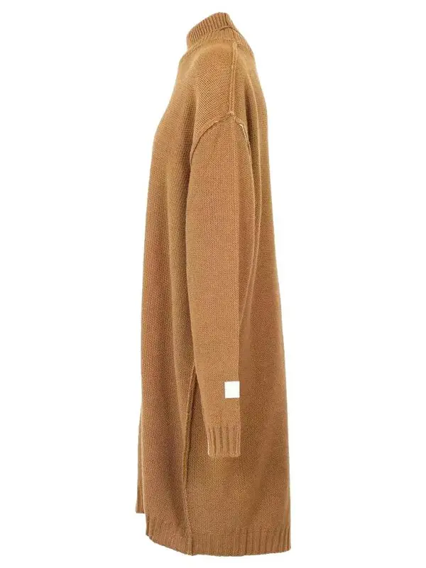 MAISON MARGIELA Roll-neck Knitted Dress - Brown
