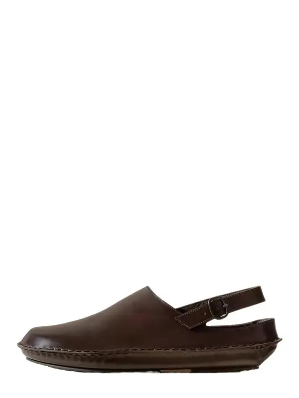 Hereu Cargol Whipstitched Slingback Clogs - Brown