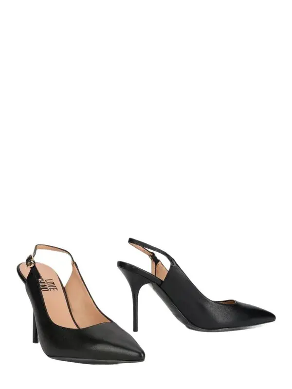 Moschino Pointed-toe Slingback Heeled Pumps - Black