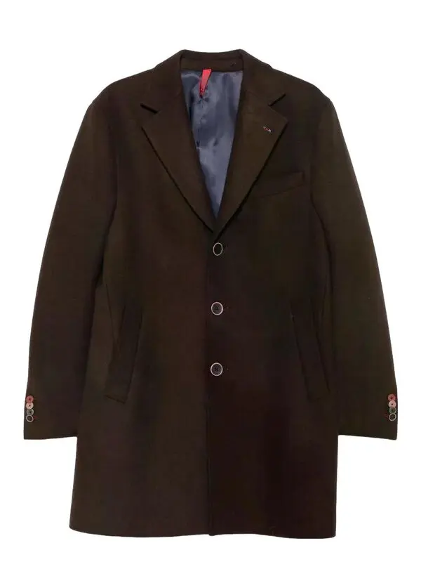 MANUEL RITZ Slim-fit Notched-lapel Coat - Brown