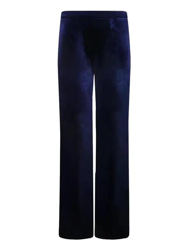 BLANCA VITA Velvet Palazzo Pants - Blue