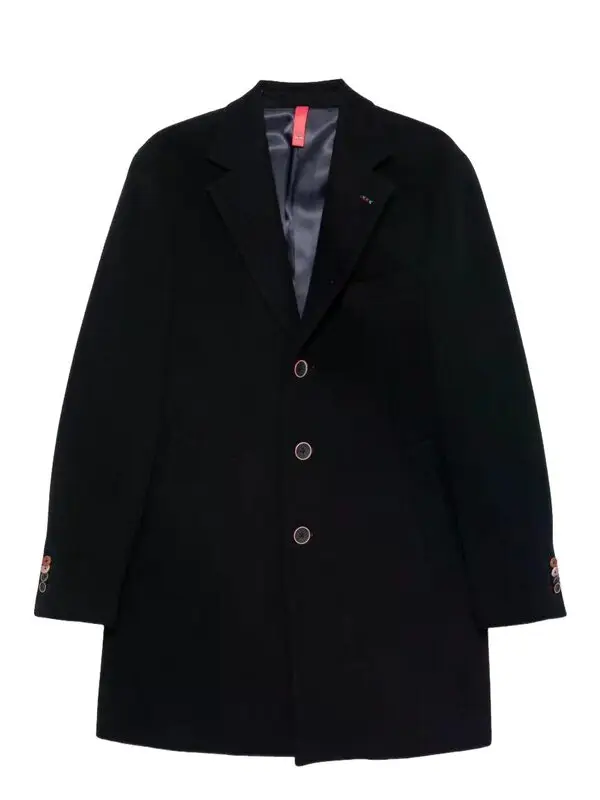 MANUEL RITZ Slim-fit Single-breasted Coat - Blue