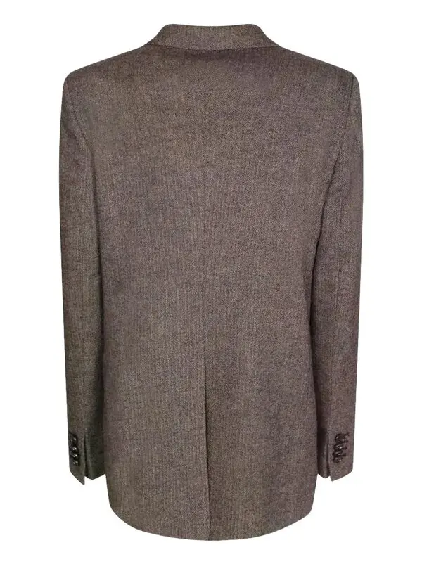 Tagliatore Herringbone Double-breasted Blazer - Brown