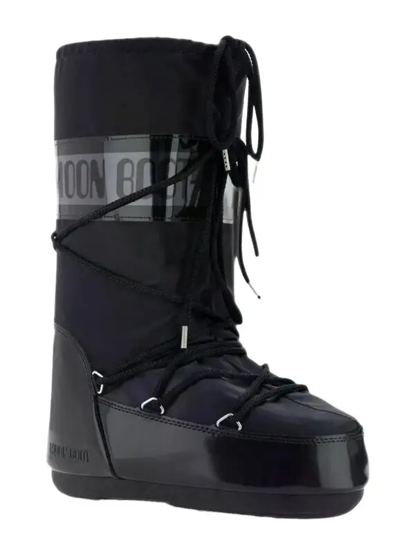 Moon Boot Icon Glance Satin Boots - Black