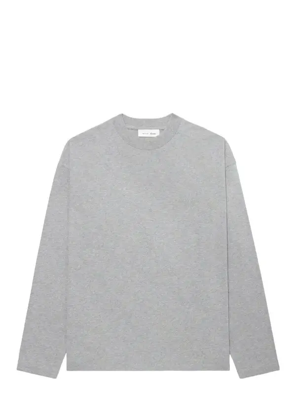 ESSENTIALS Logo-print Long-sleeve T-shirt - Grey