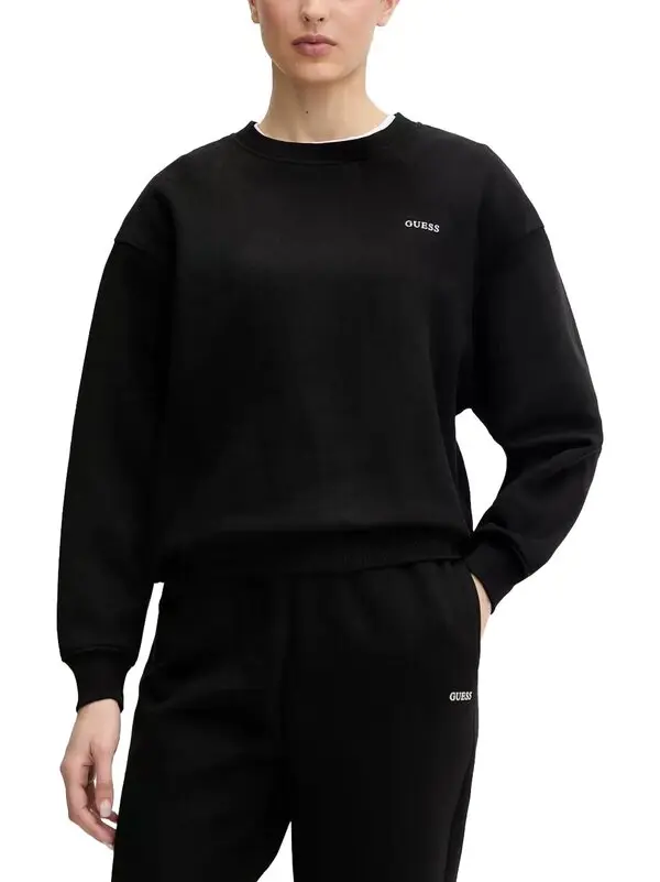Guess Logo-embroidered Sweatshirt - Black