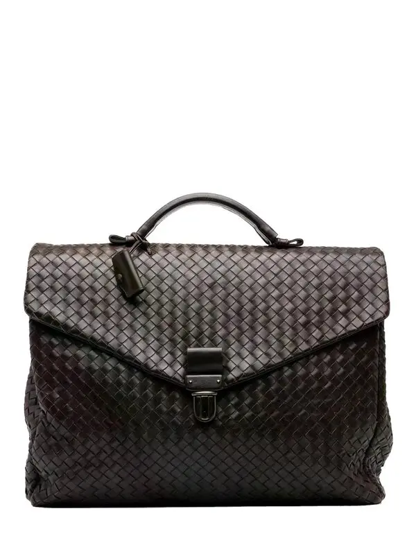 Bottega Veneta 2007 Nappa Intrecciato Briefcase Business Bag - Brown