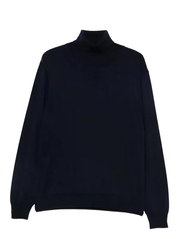 CENERE GB Roll-neck Sweater - Blue
