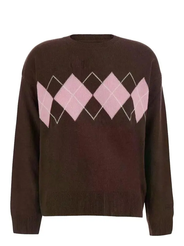 MC2 SAINT BARTH Argyle-intarsia Sweater - Brown