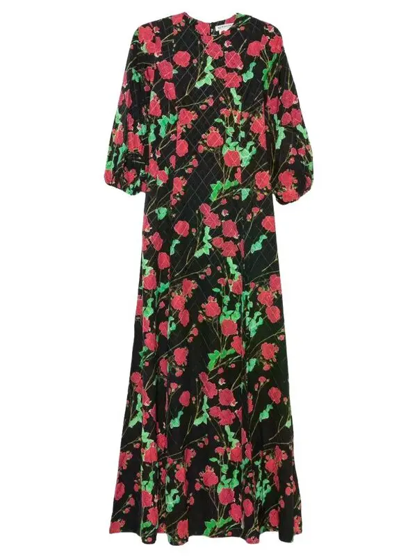 Bernadette Roxette Floral-print Maxi Dress - Black