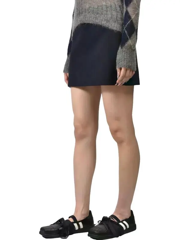 SHUSHU/TONG Bow-detail Mini Skirt - Blue