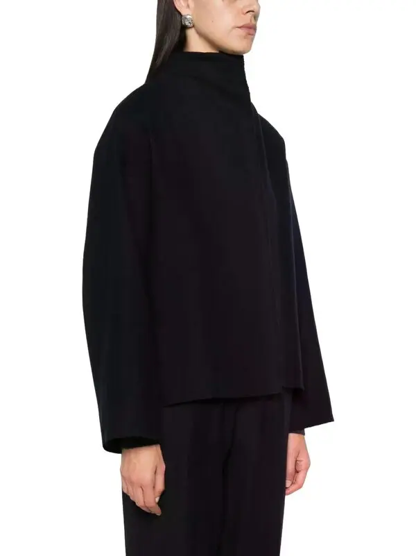 Dusan Selvedge-trim Cropped Jacket - Blue