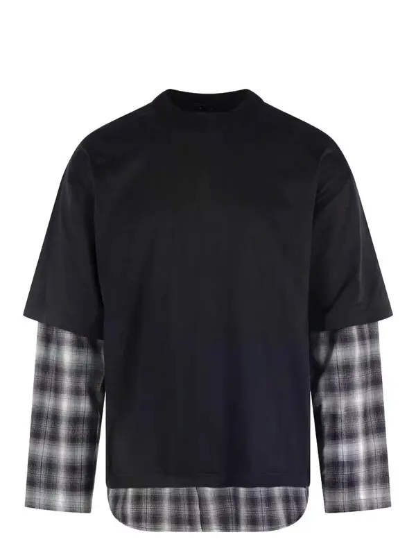 Comme Des Garçons Check-pattern Layered Shirt - Black