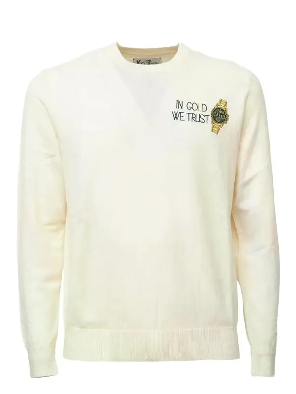 MC2 SAINT BARTH Embroidered Heron Sweater - Neutrals