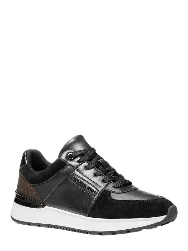Michael Kors Artis Mixed-media Trainer - Black