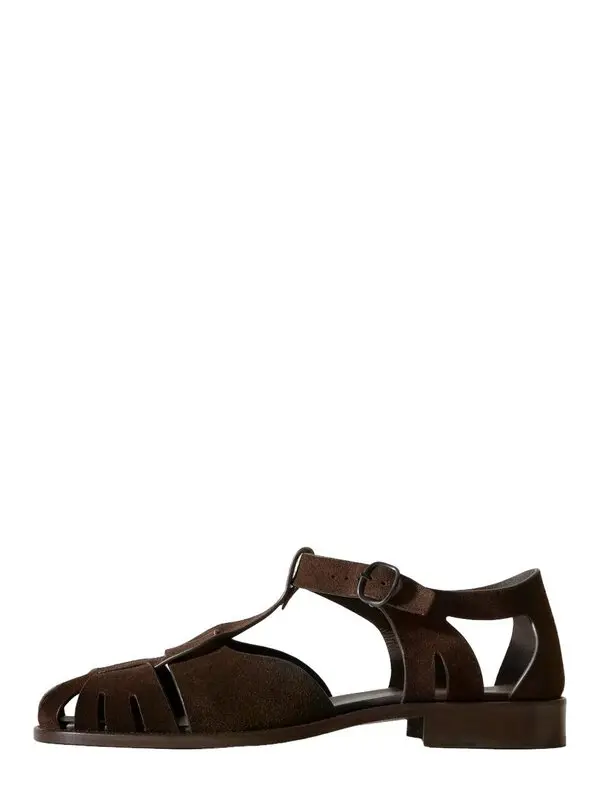 Hereu Pesca Suede Fisherman Sandals - Brown