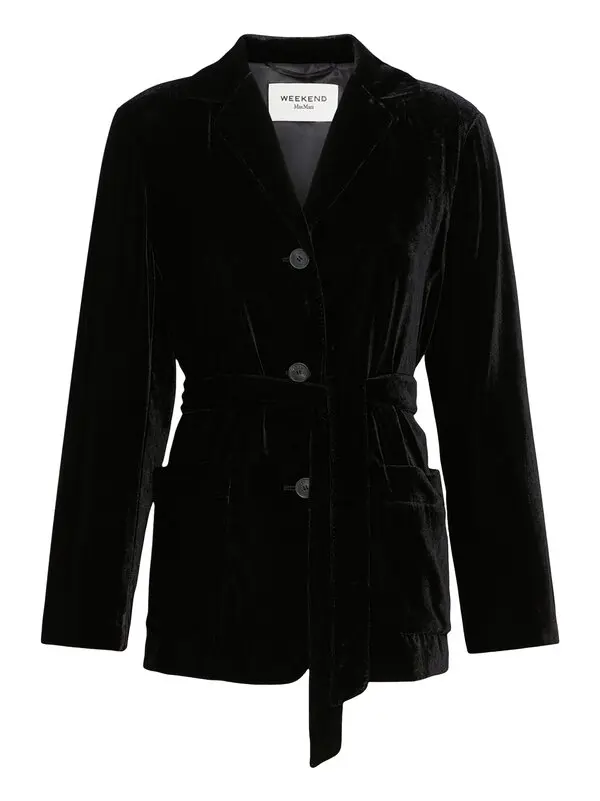 Max Mara Velvet Jacket - Black