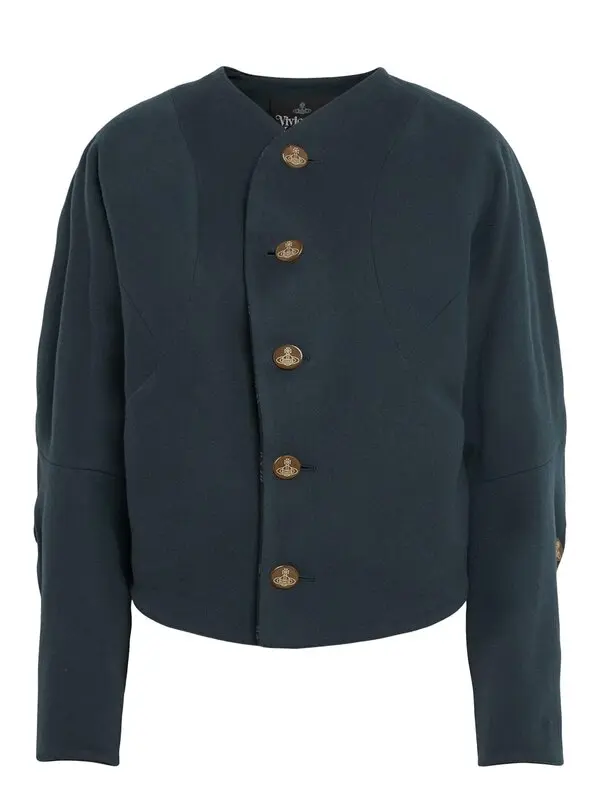 VIVIENNE WESTWOOD Wool-cashmere Rounded Jacket - Navy