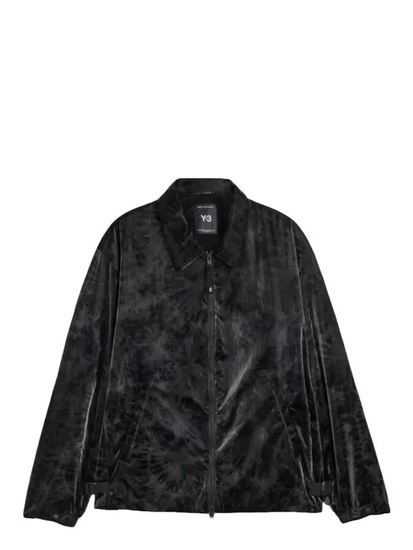 Y3 Marble-print Buckle-detail Jacket - Black