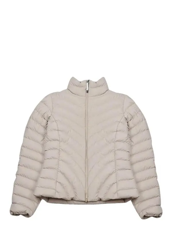 Moncler Grange Diagonal-quilted Short Down Jacket - Beige