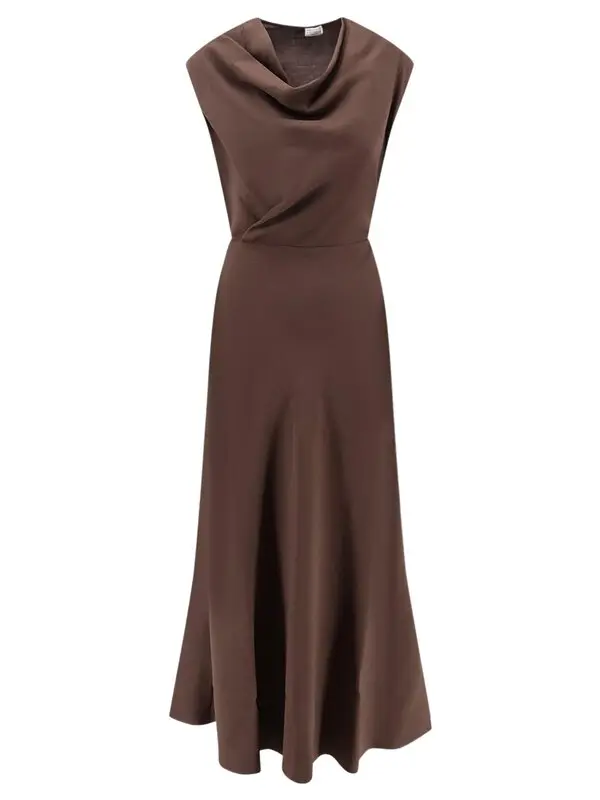 Brunello Cucinelli Cowl-neck Flared Dress - No