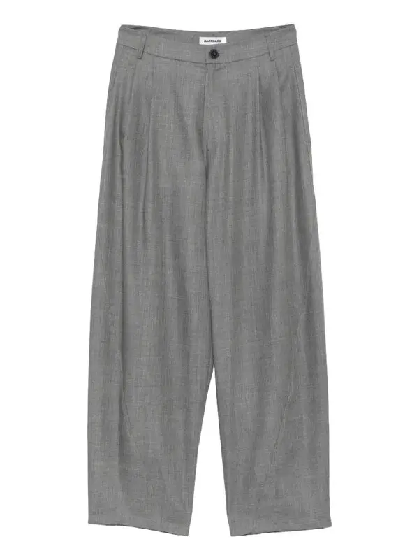 DARKPARK Phebe Pleated Wide-leg Tailored Trousers - Grey